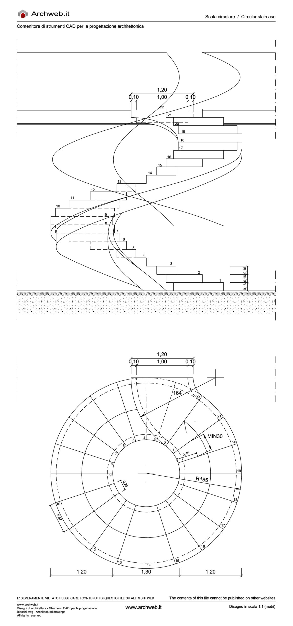 Scala circolare 03 - Archweb dwg