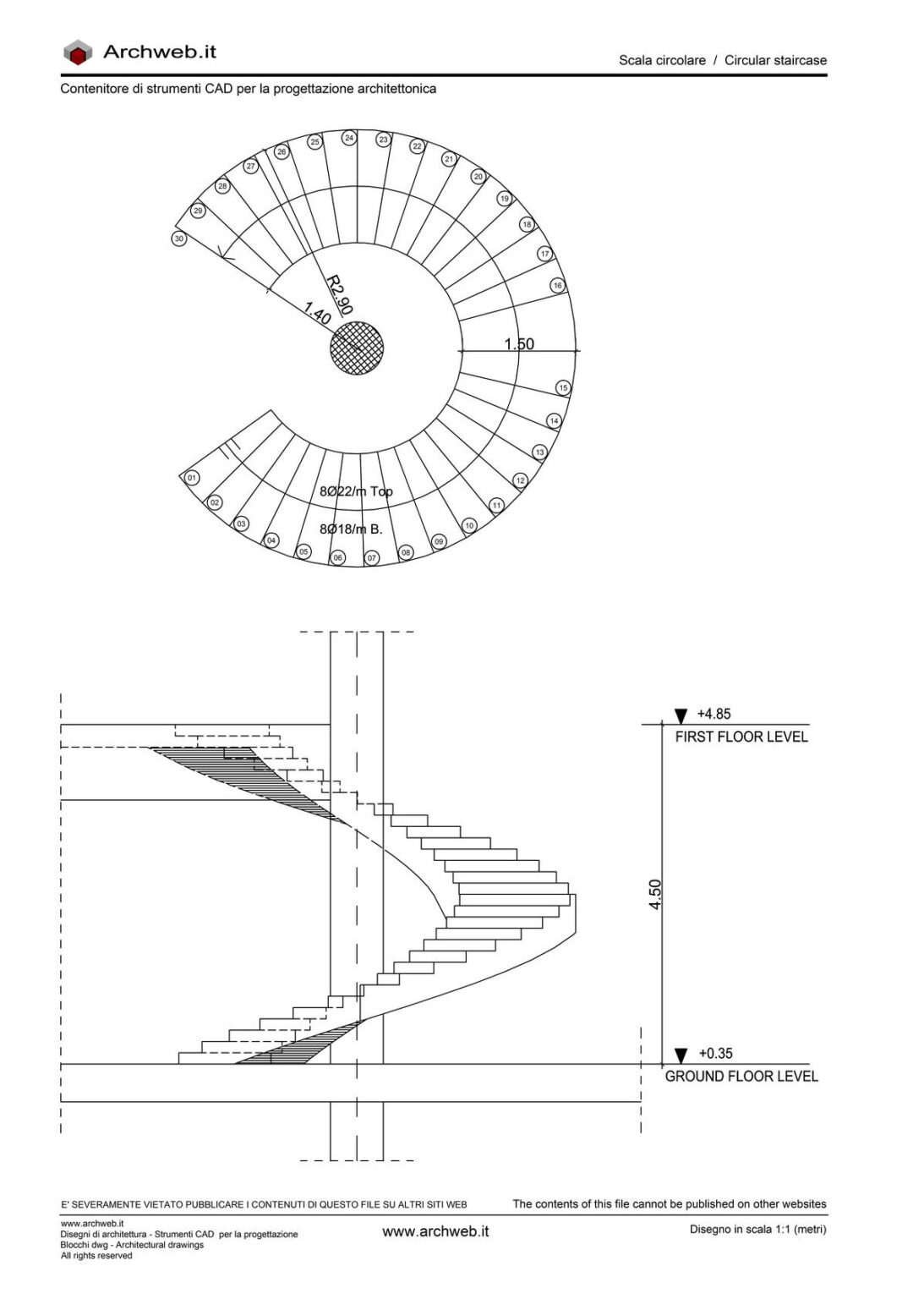 Circular Staircase 02 - Archweb dwg