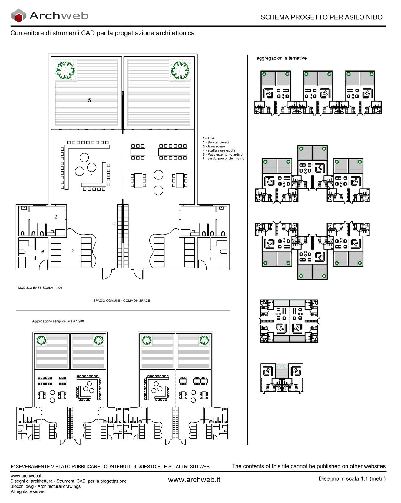 Nursery school diagram 01 - Archweb dwg
