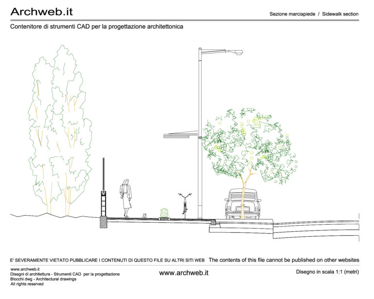 Road section - sidewalk - Archweb