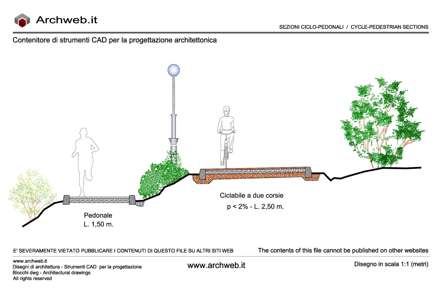 Cycle/pedestrian section 1 - Archweb dwg
