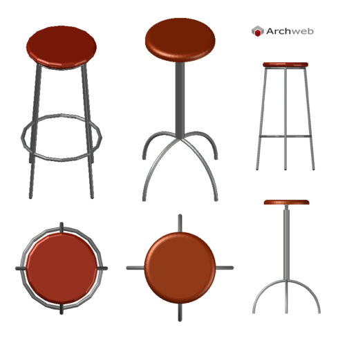Stool 3D 10 - Archweb dwg