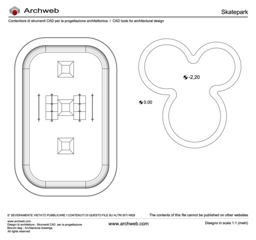 Skatepark 2D 04 - Archweb dwg