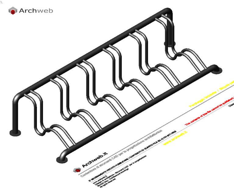 Sosta bici 3D 04 - Archweb dwg