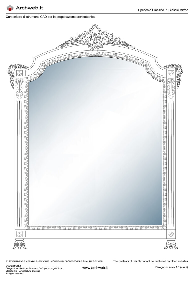Specchio classico 03 - Archweb dwg