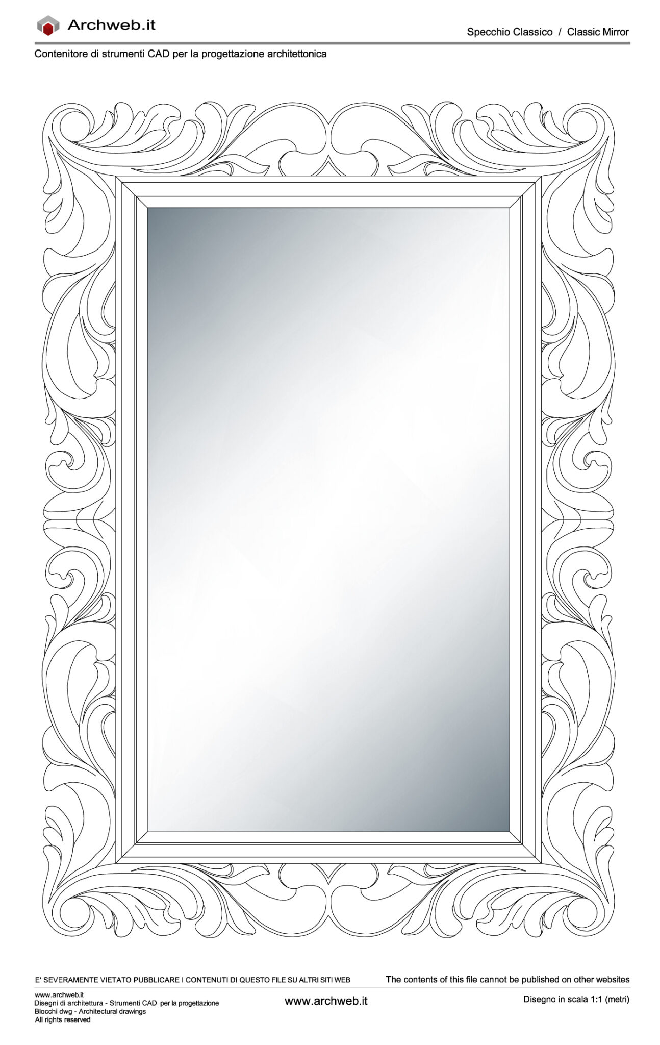 Classic Mirror 05 - Archweb dwg