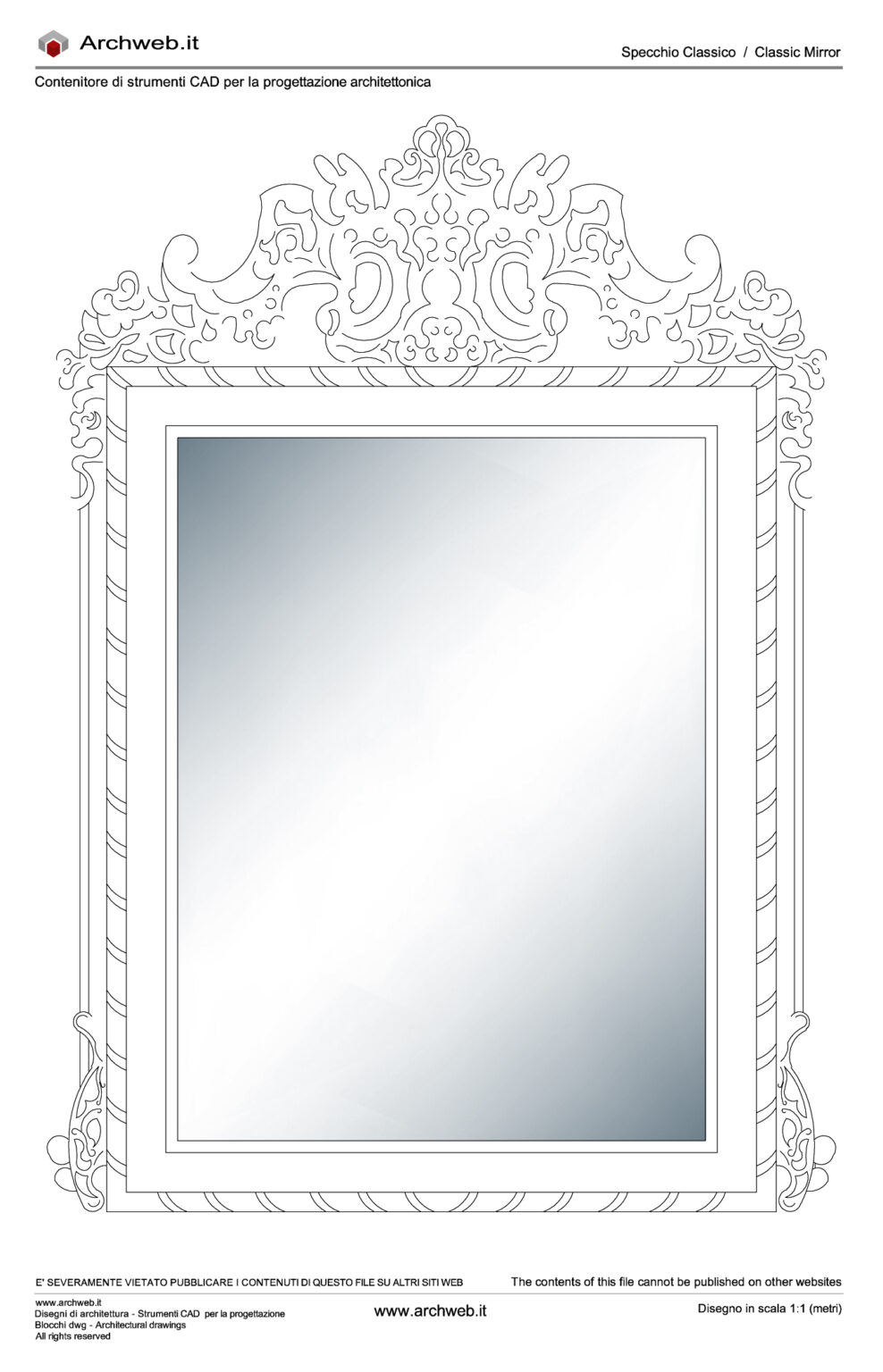 Specchio classico 09 - Archweb dwg