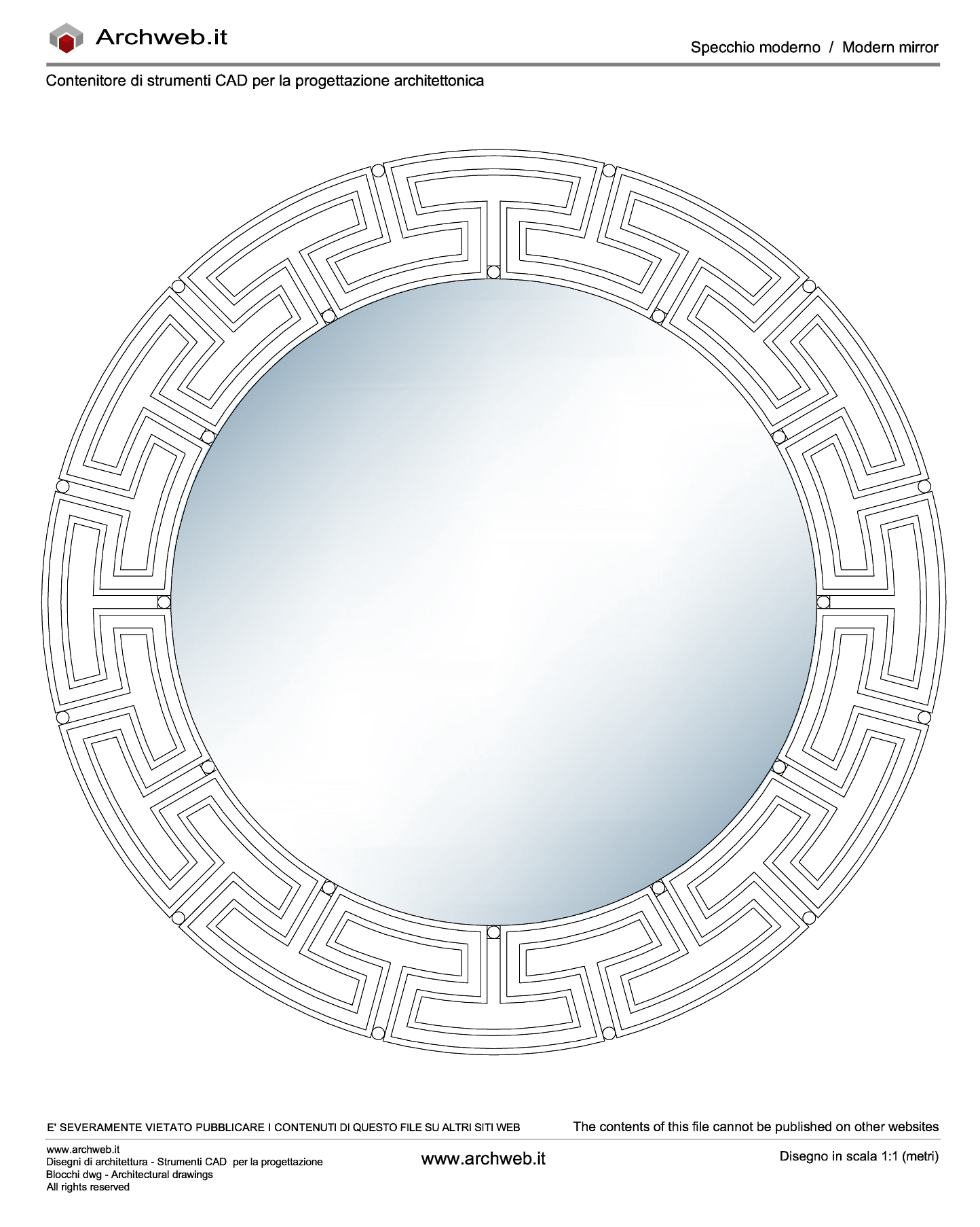 Modern Mirror 01 - Archweb dwg