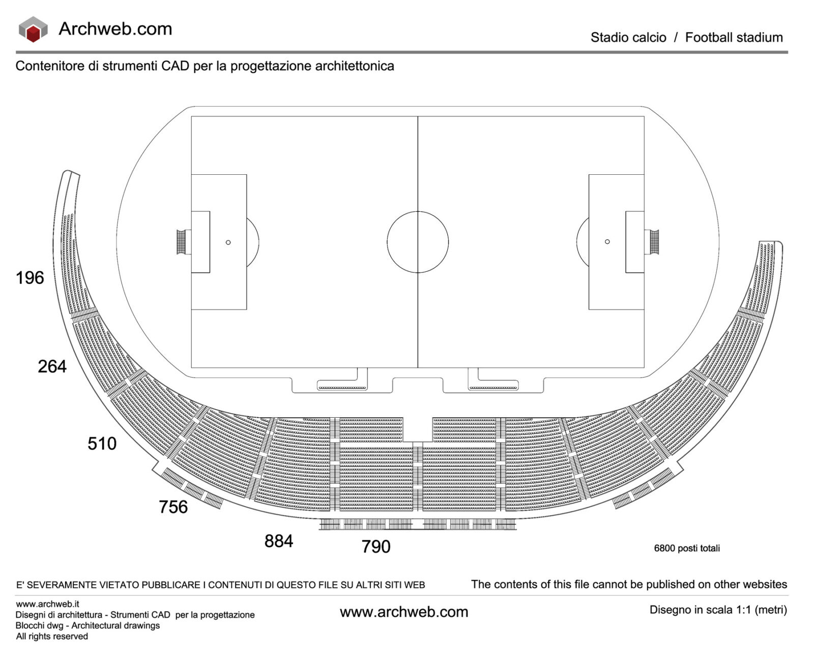 Football Stadium 01 - Archweb dwg