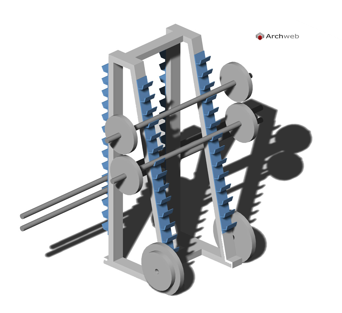3D-Langhantelständer - Archweb dwg