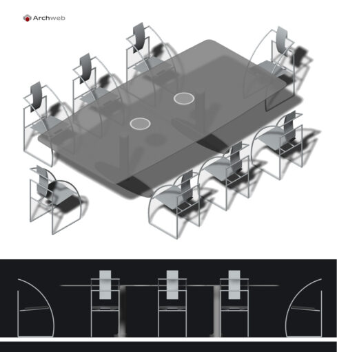 3D Meeting Table 06 - Archweb dwg
