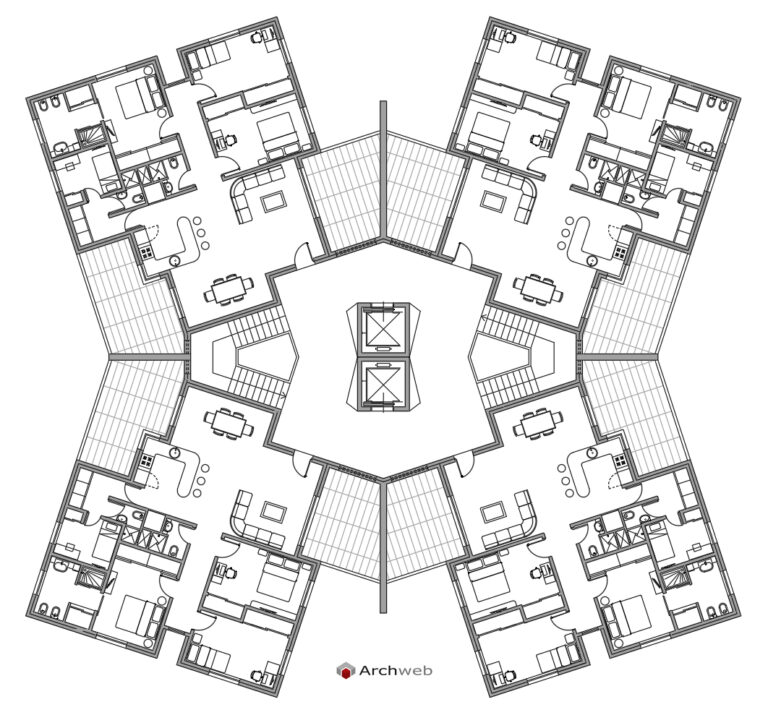 Torre residenziale 09 - Archweb dwg