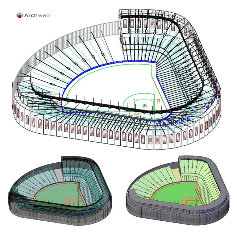 Yankee stadium 3D - Archweb dwg