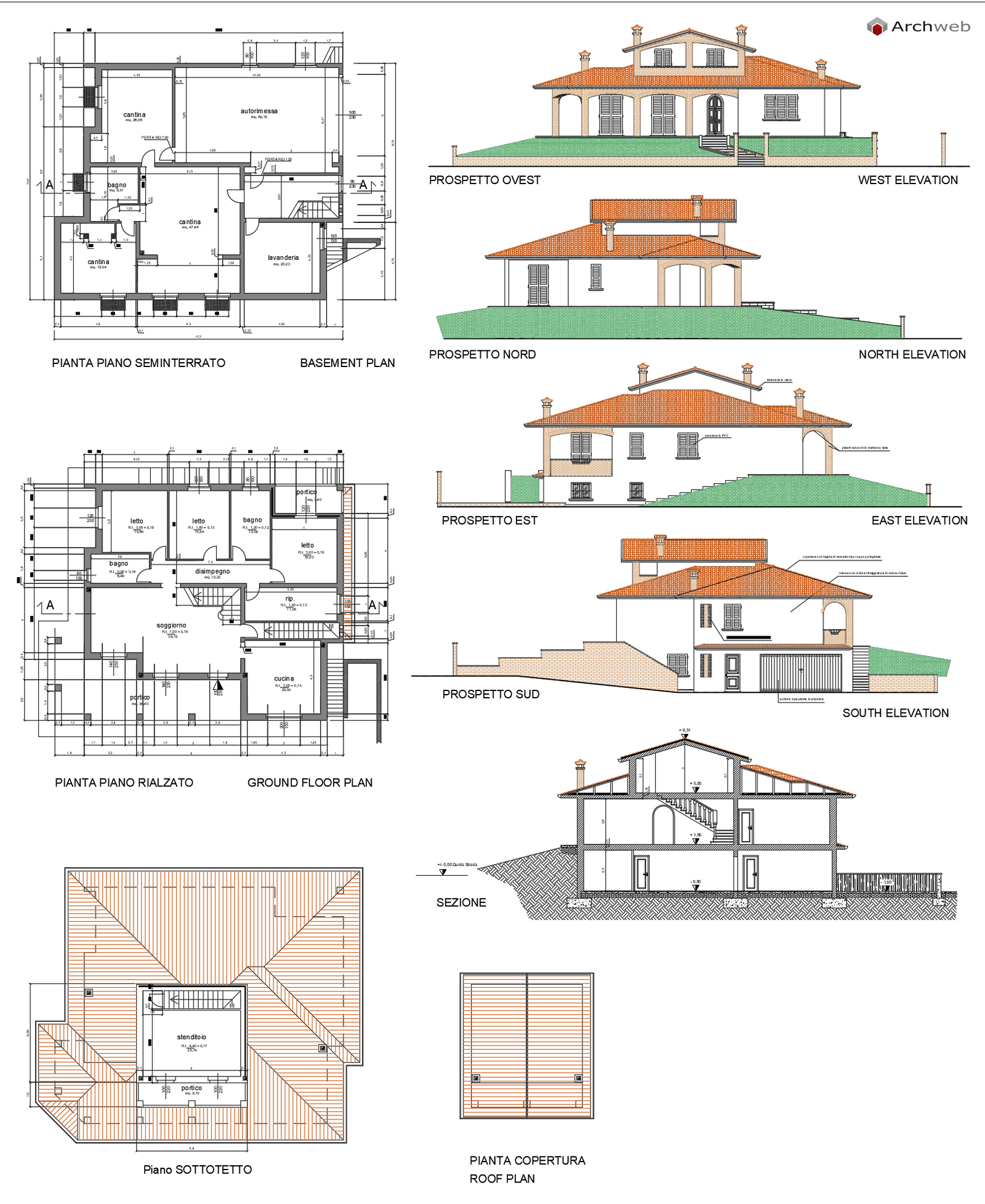 Proyecto Villa 04 - Archweb dwg