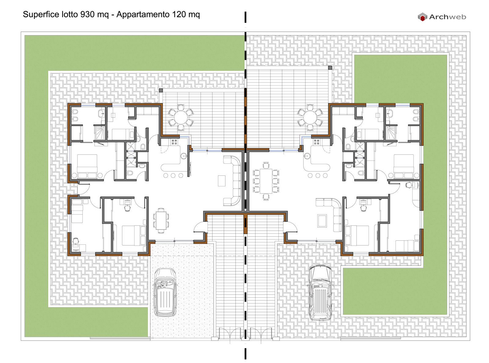 Moradia geminada 1 - Archweb dwg