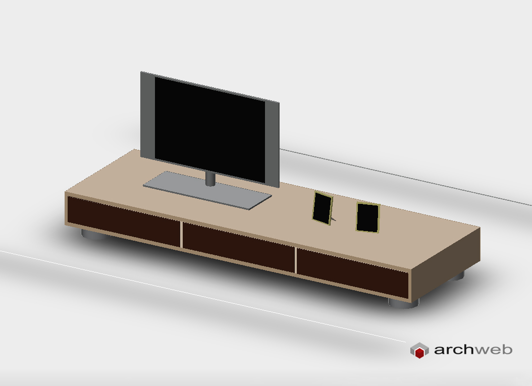 Télévision mobile 3D 01 - Archweb dwg