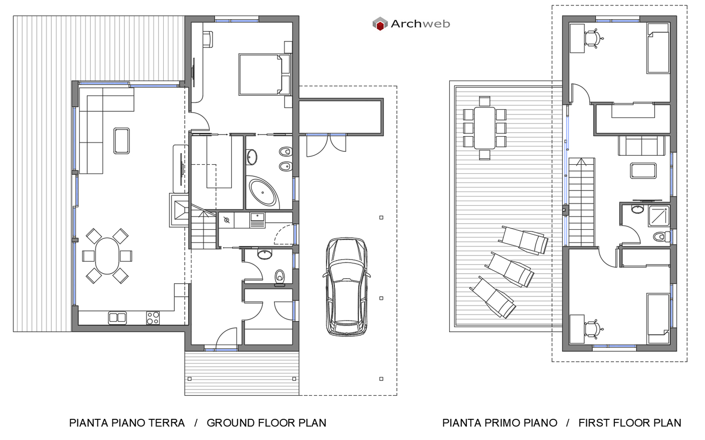 Villa plan 01 - Archweb dwg