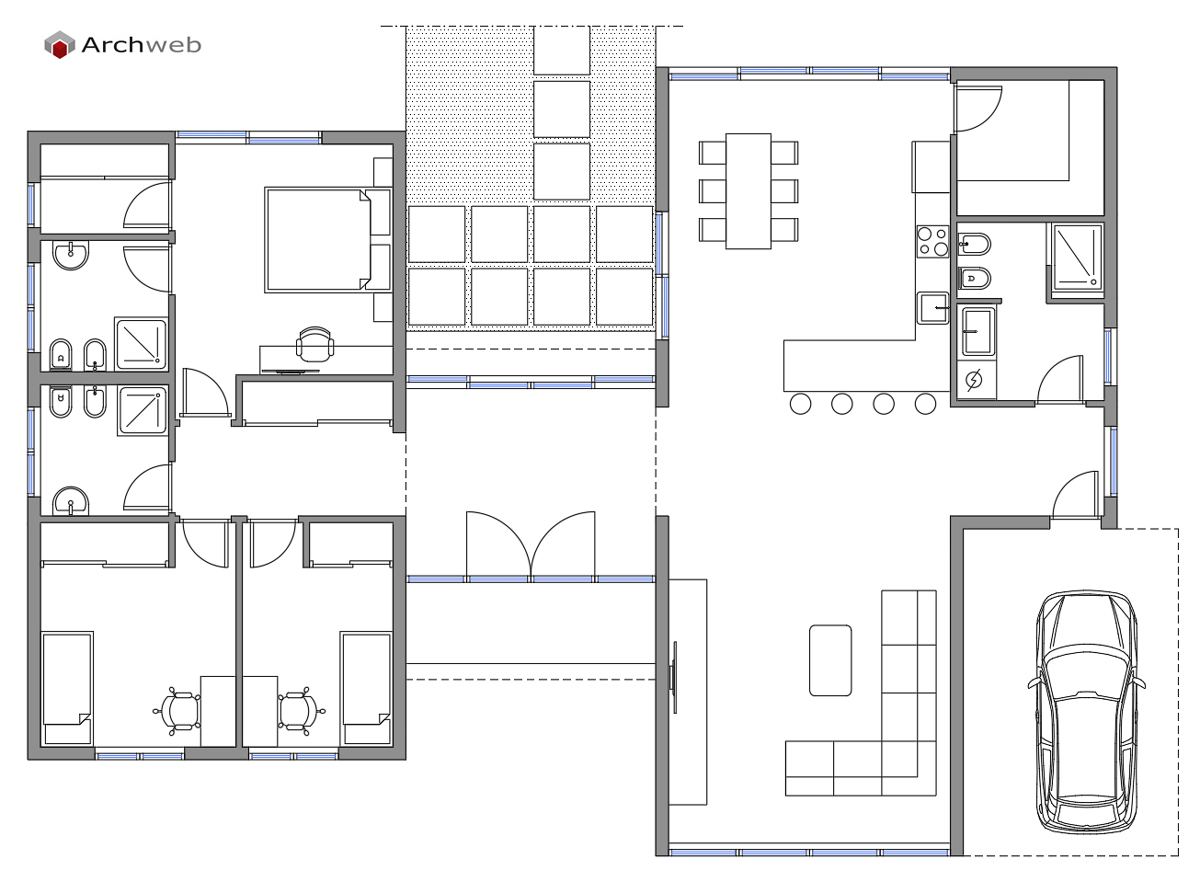 Pianta villa 02 - Archweb dwg