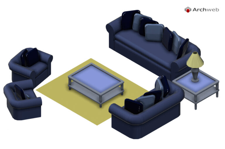 Salotto 3D - Archweb dwg