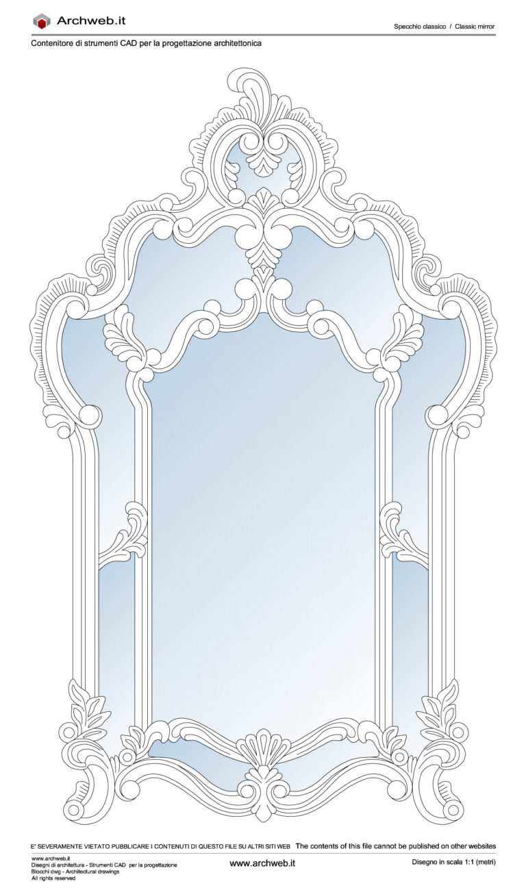 Specchio classico 01 - Archweb dwg