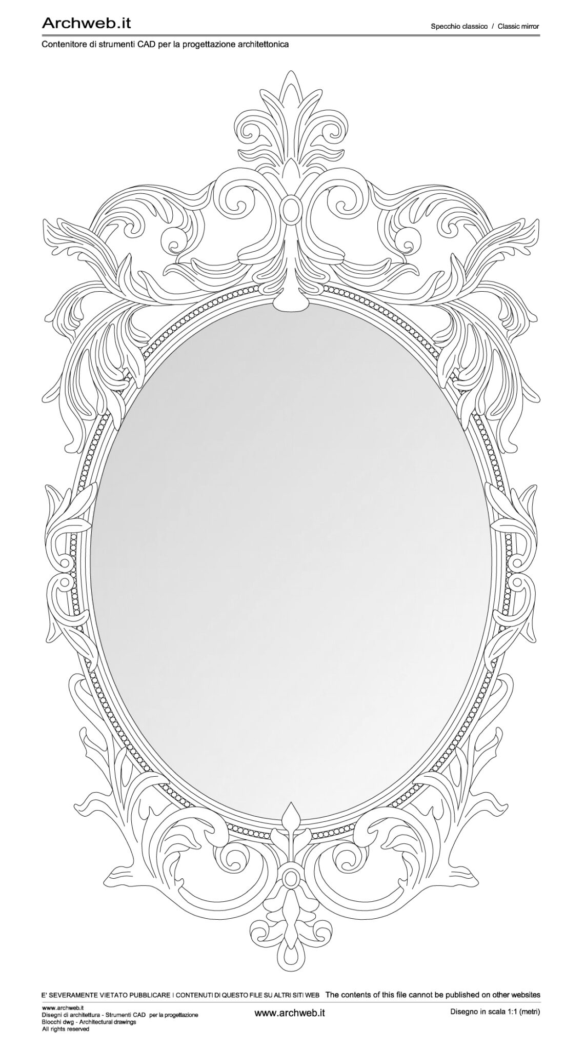 Classic Mirror 02 - Archweb dwg