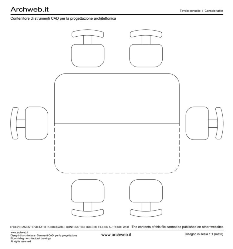Console table - Archweb dwg