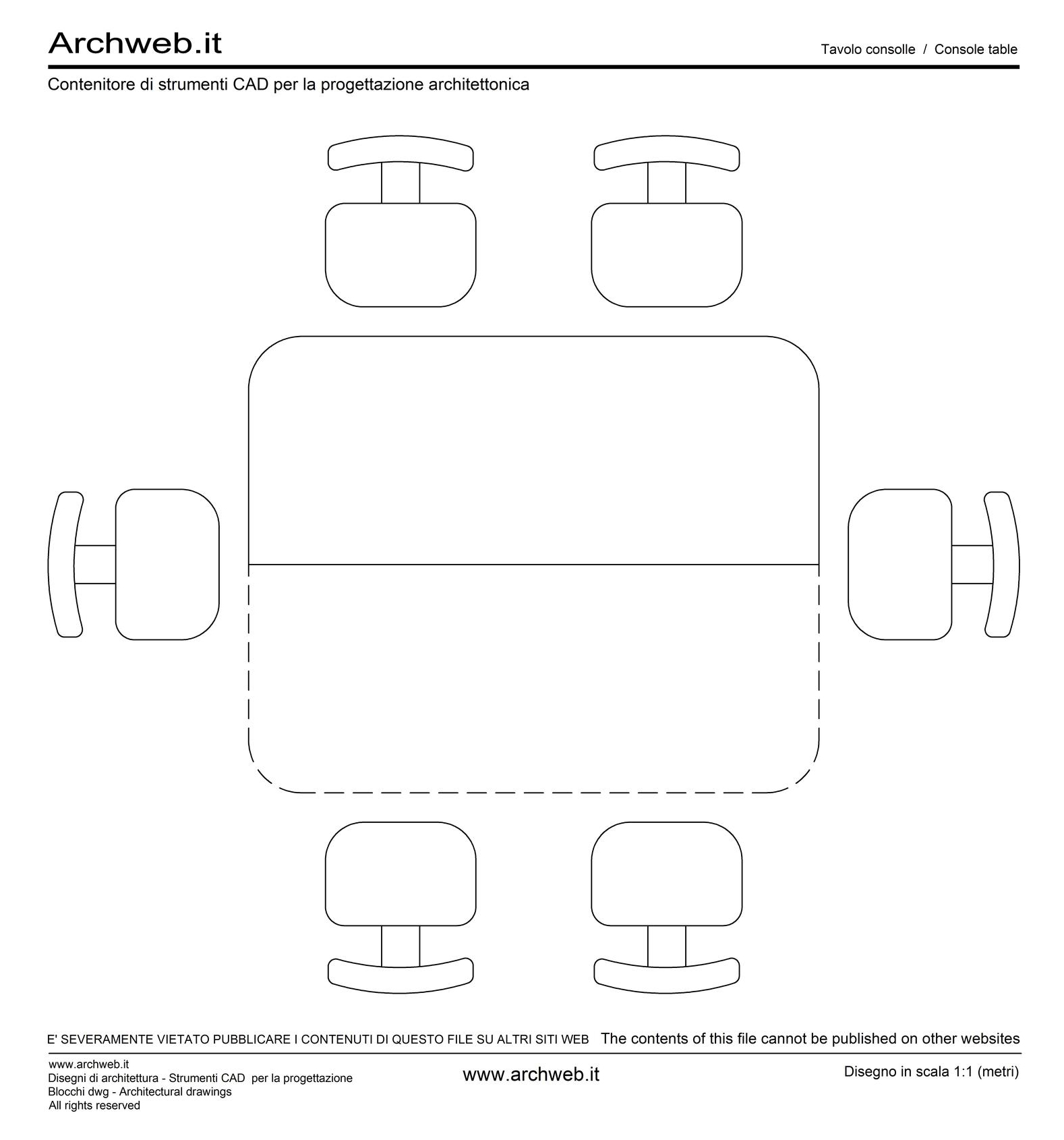 Console table - Archweb dwg