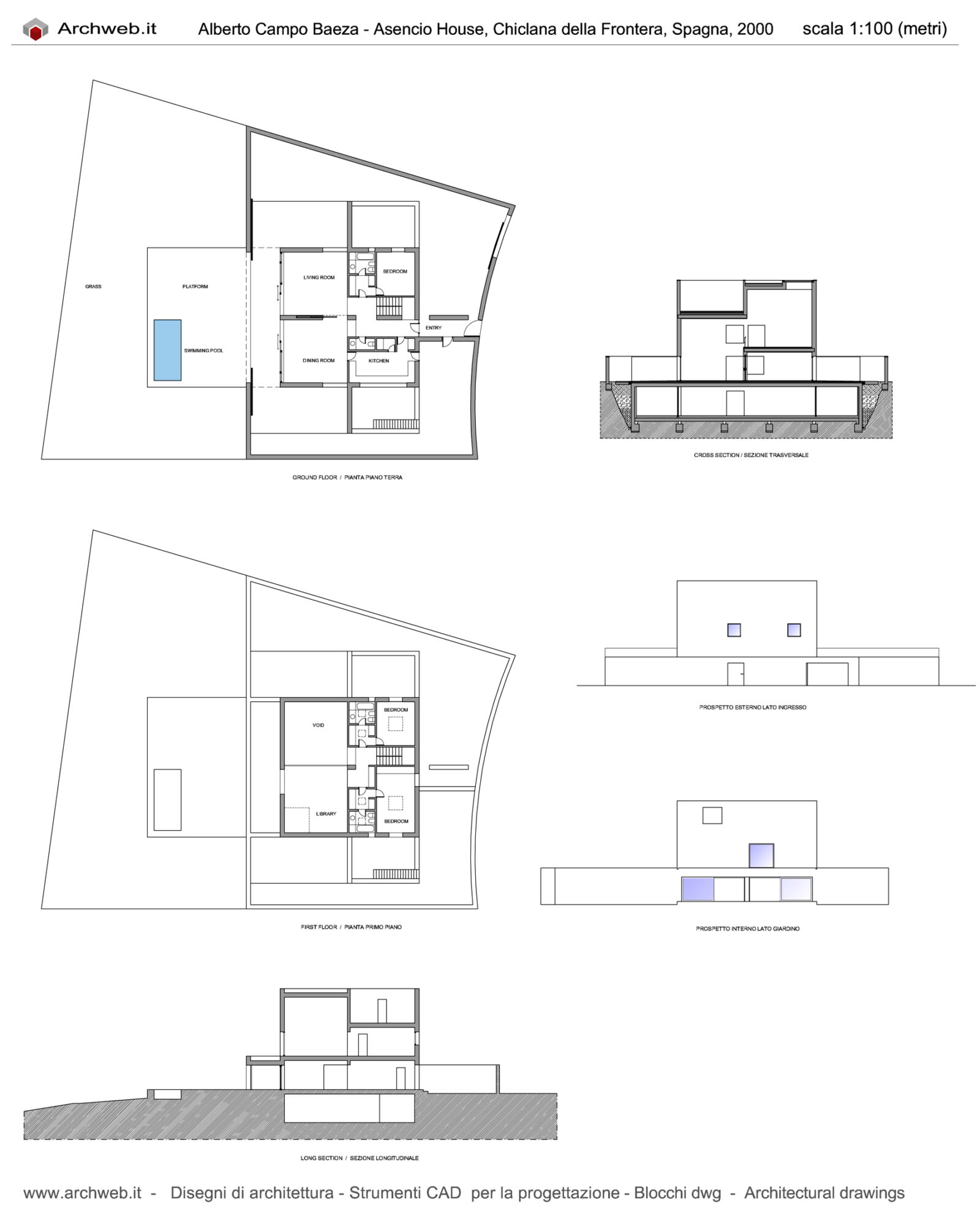 Asencio House 2D - Archweb dwg