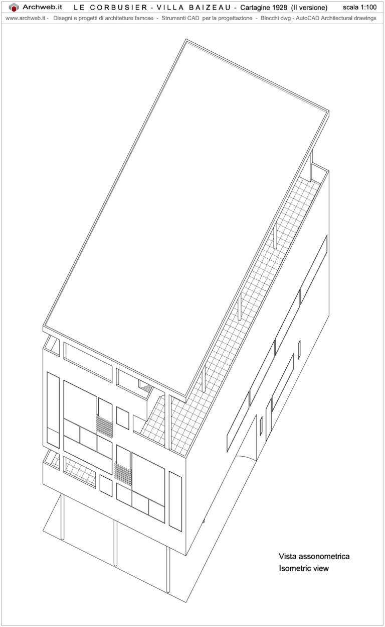 Villa Baizeau - Axonometría - Archweb