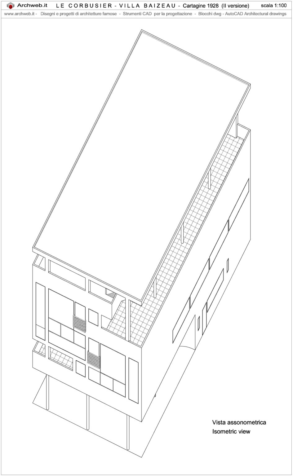 Villa Baizeau - Axonometry - Archweb