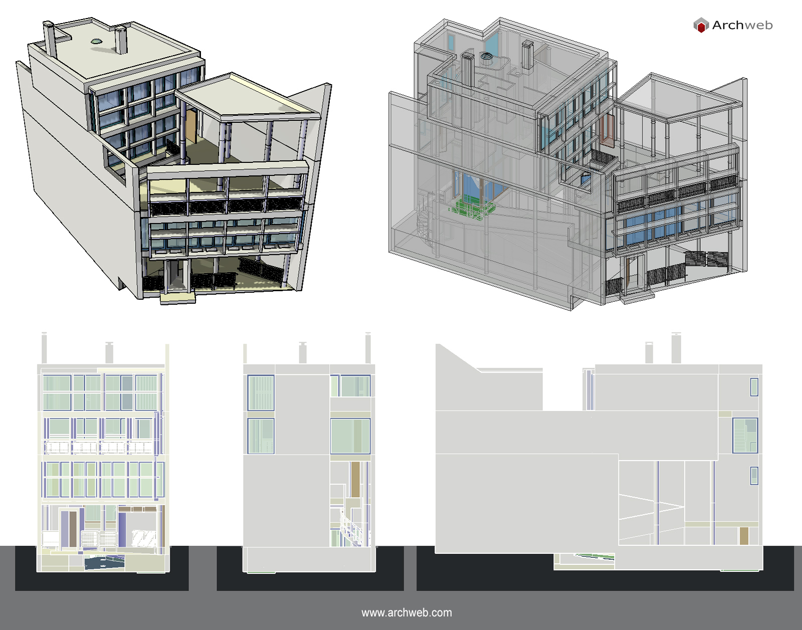 Curutchet House 3D - Archweb dwg