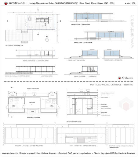 Farnsworth House 2D - Archweb dwg
