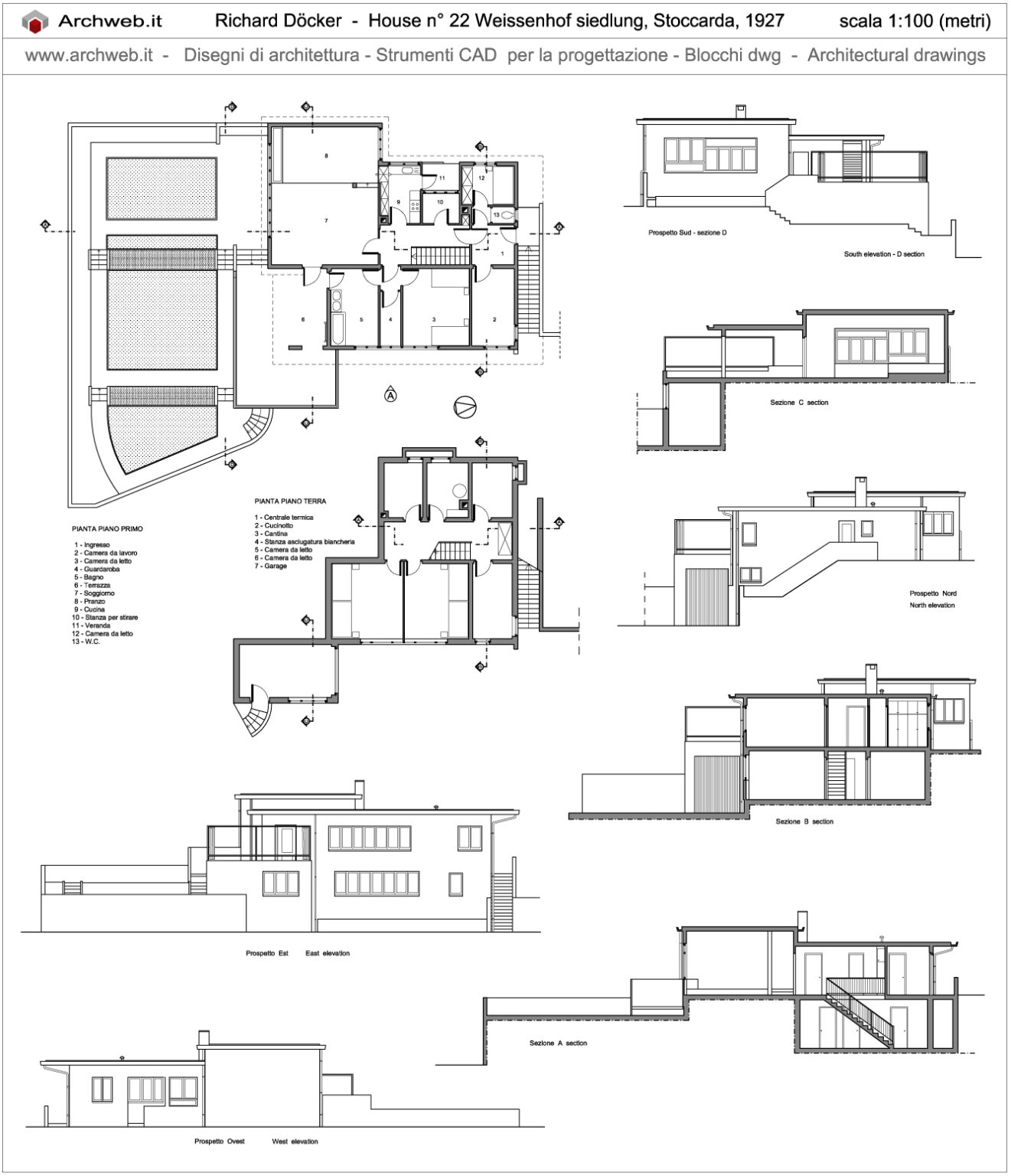 Numéro de maison 22 dans le quartier de Weissenhof - Archweb