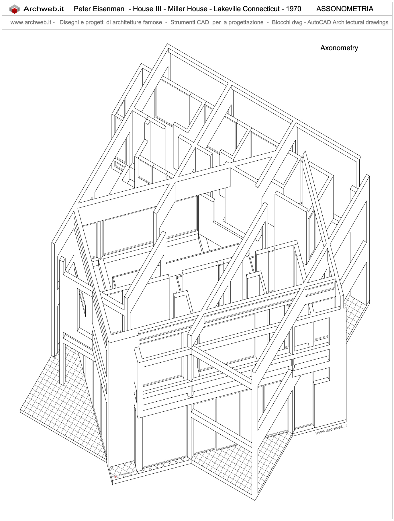 House III (Miller House) Axonometry [2] - Archweb