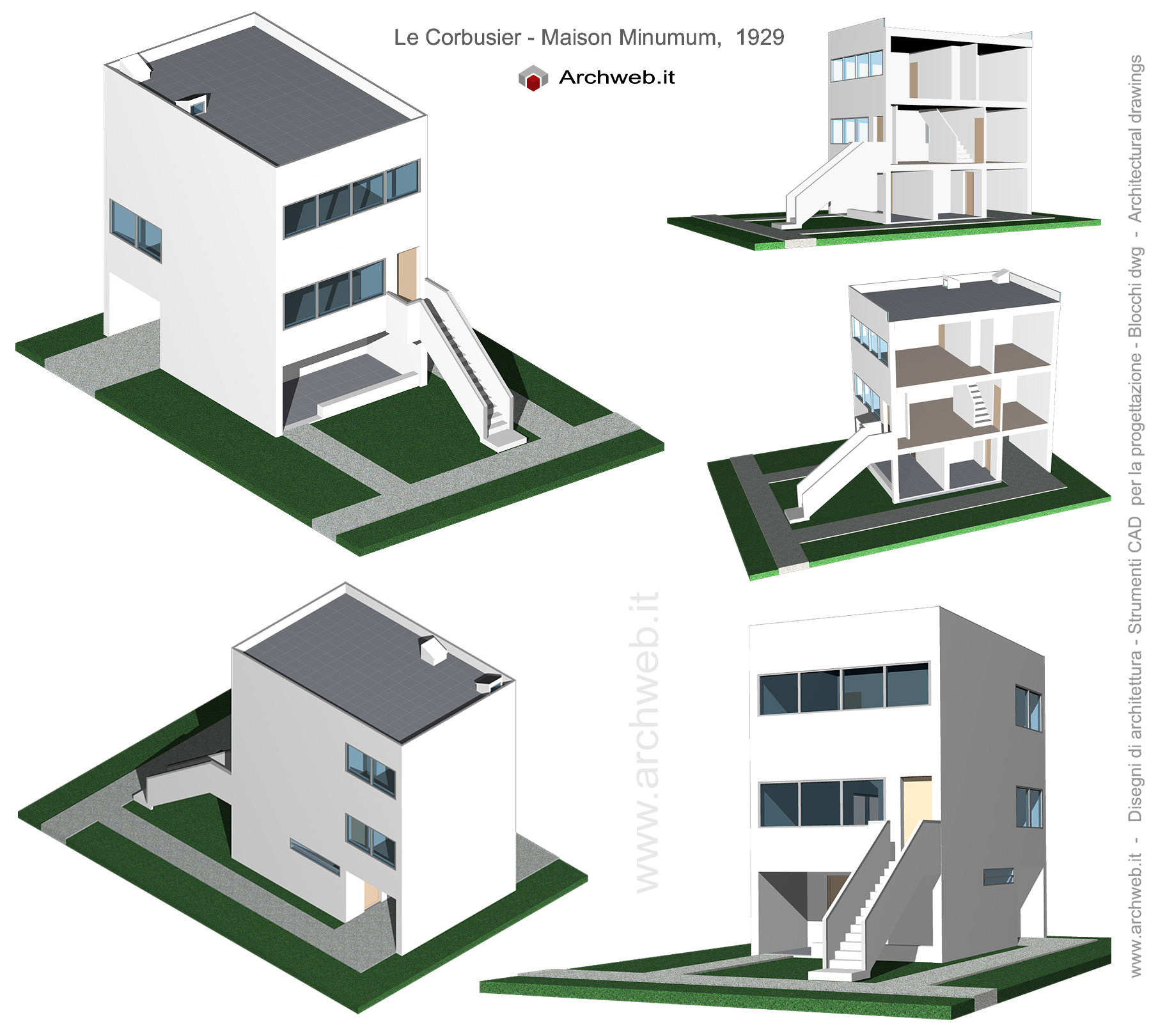 Maison Minimum (3D) - Archweb dwg