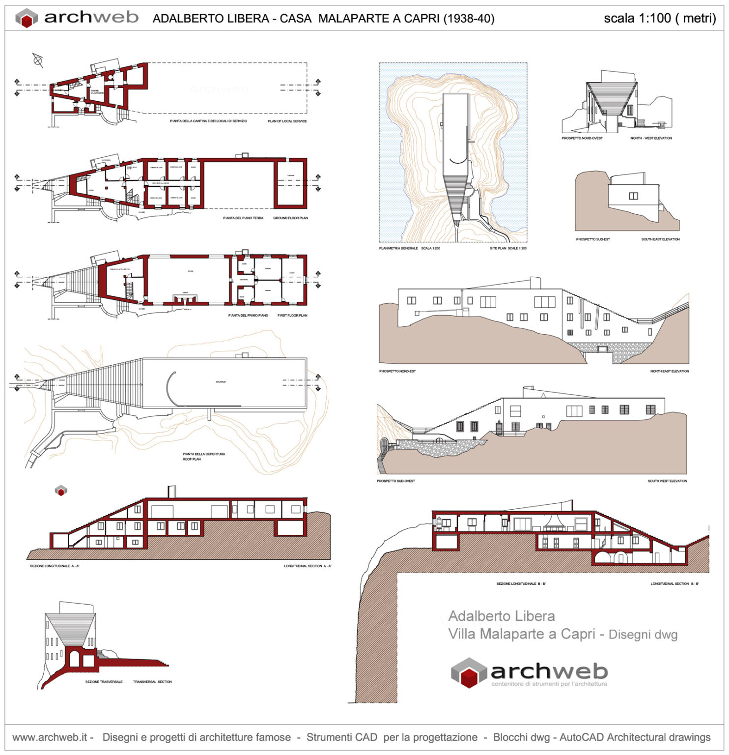 Villa Malaparte a Capri 2D - Archweb