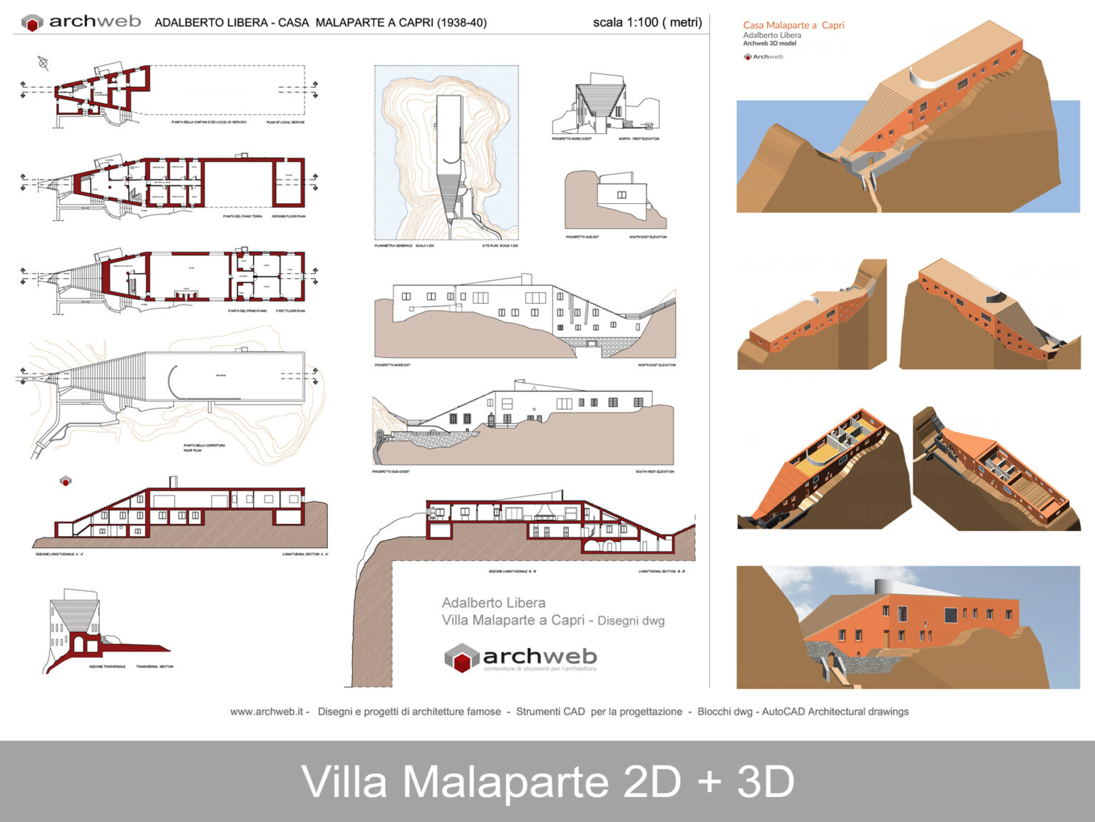 Villa Malaparte 2D + 3D - Archweb