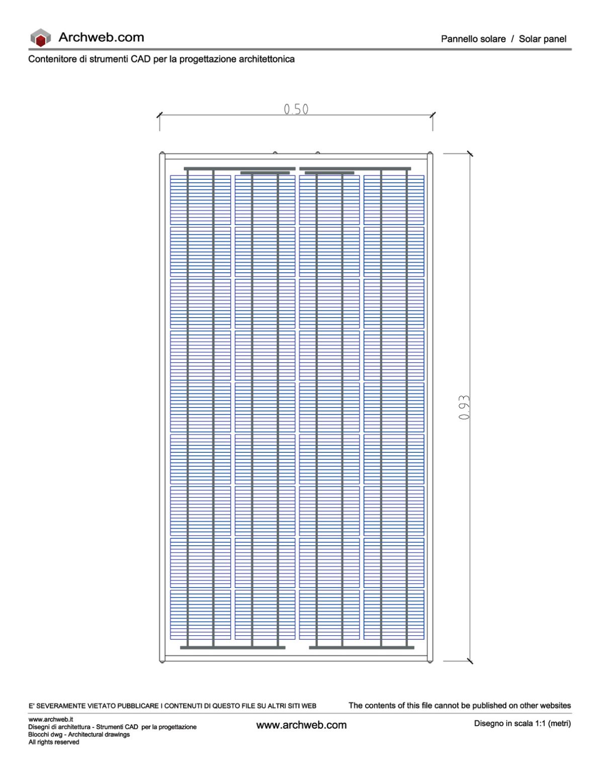 Panel solar dwg 01 - Archweb dwg