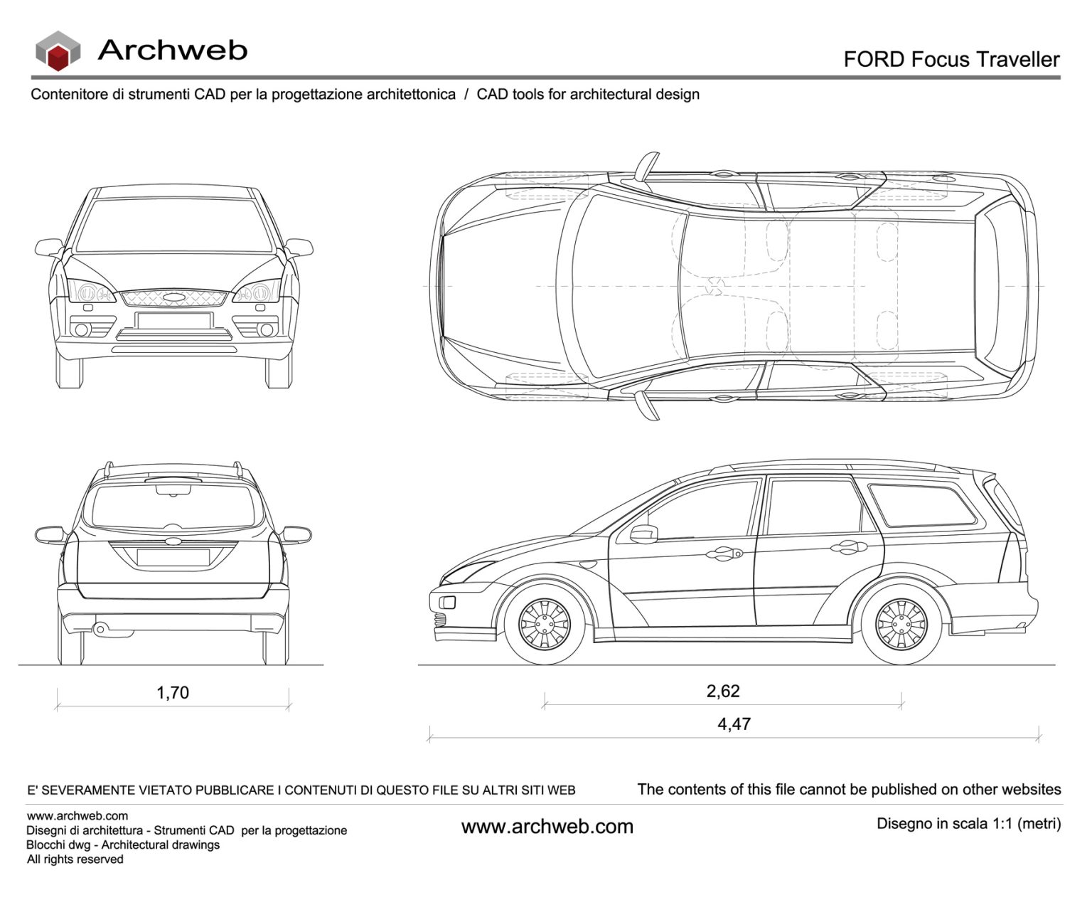 Ford Focus station wagon - Archweb dwg