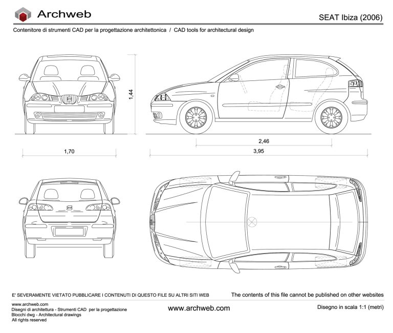 Seat Ibiza (2006) - Archweb dwg