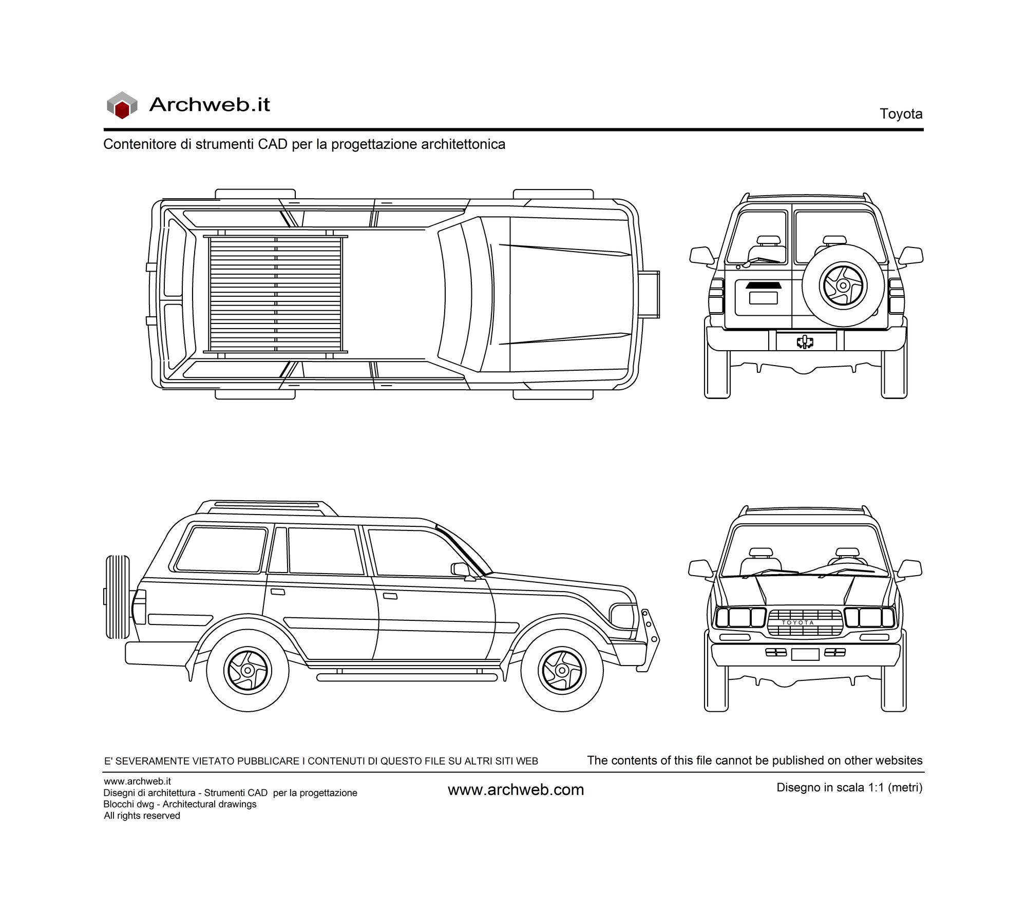 Toyota Land Cruiser - Archweb dwg