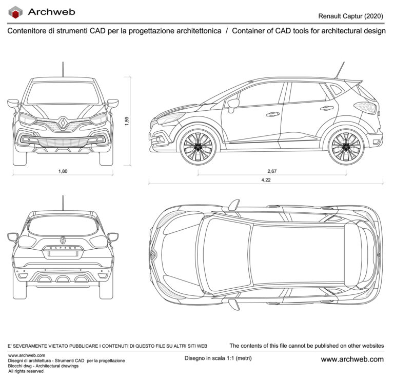 Renault Captur (2020) dwg - Archweb