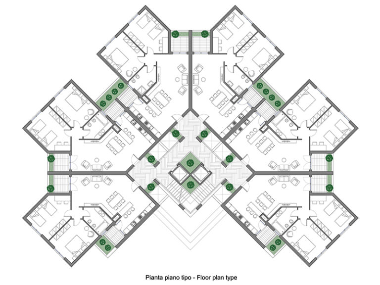 Residential towers dwg - Archweb