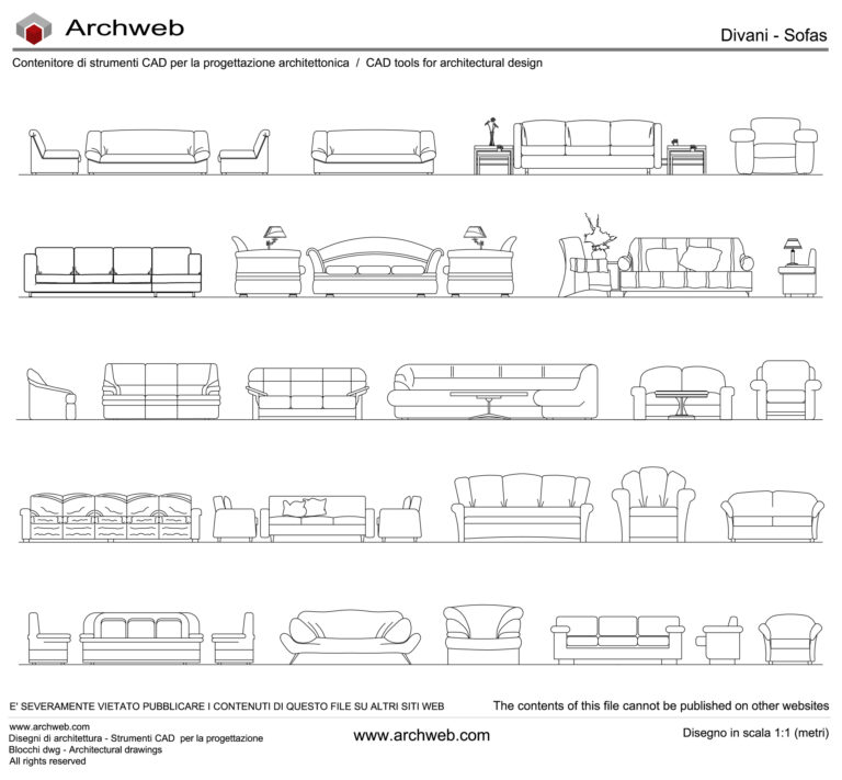 Sofas 01 - Archweb dwg