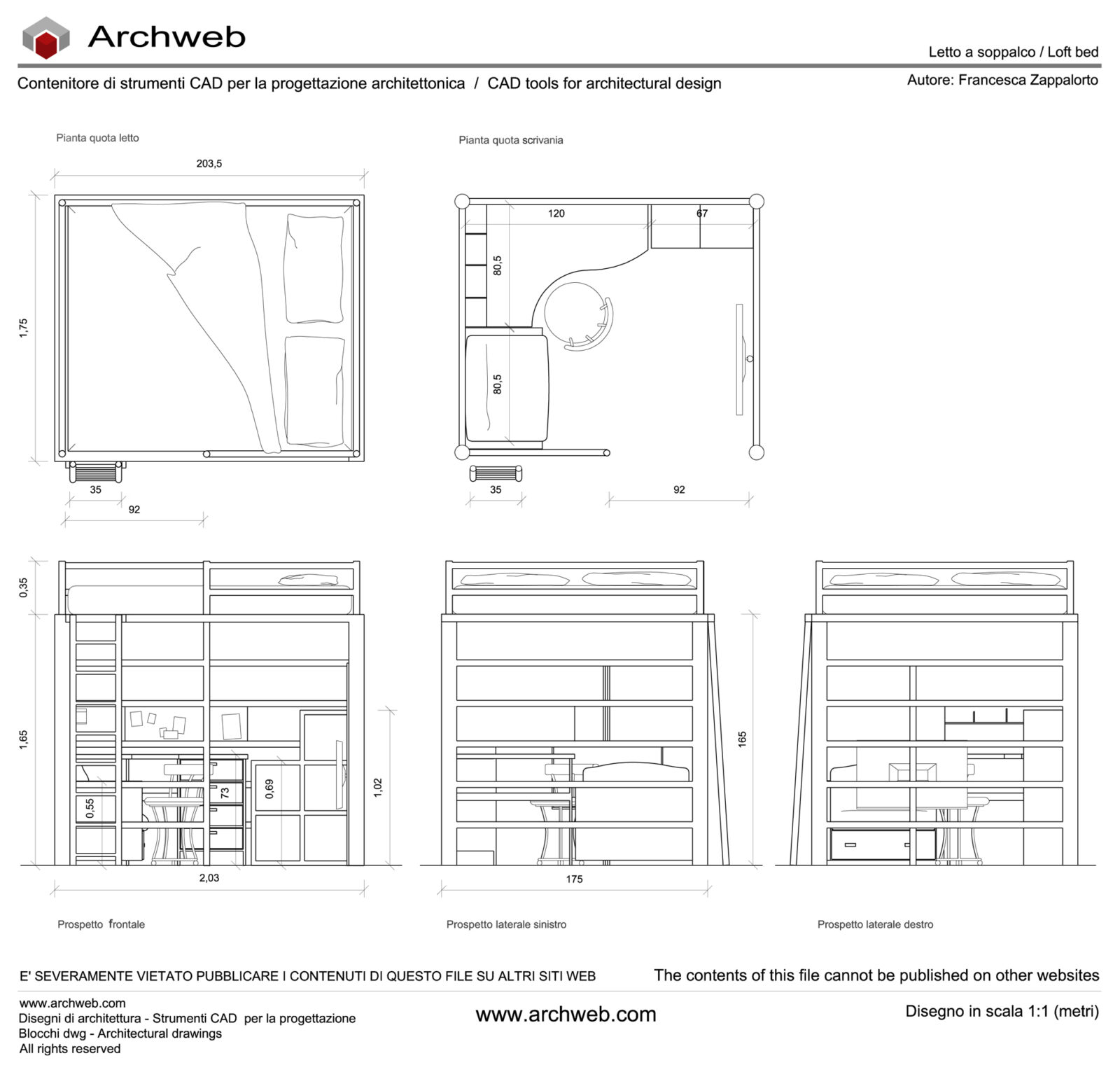 Loft bed 01 - Archweb dwg