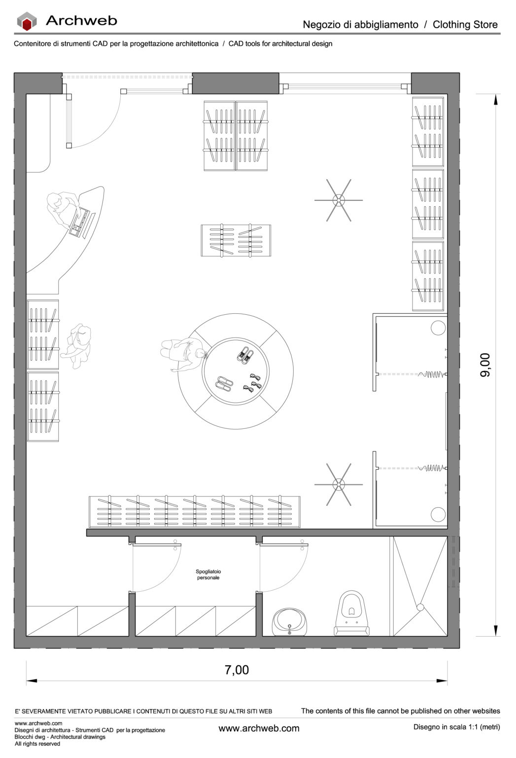 Tienda de ropa 04 - Archweb dwg