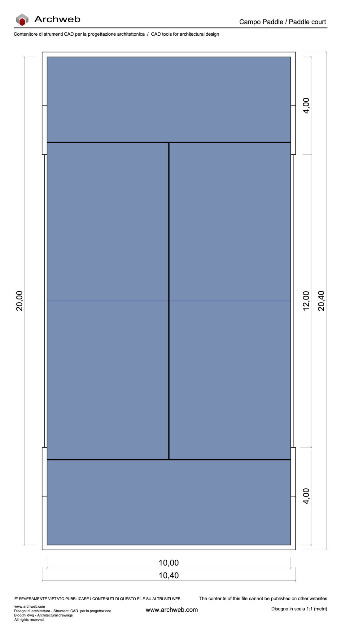Padel Field - Archweb dwg