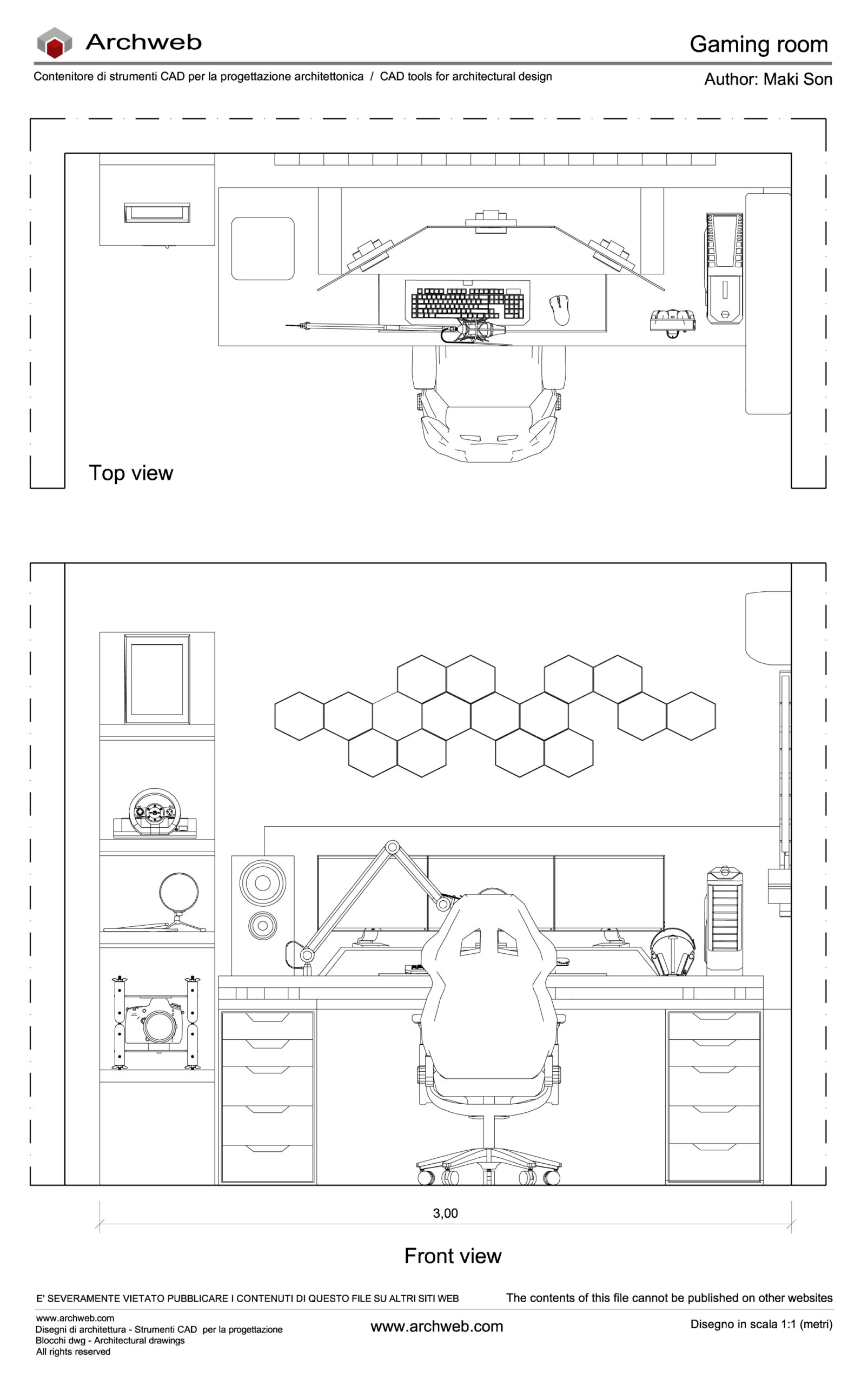 Gaming room 01 - Archweb dwg