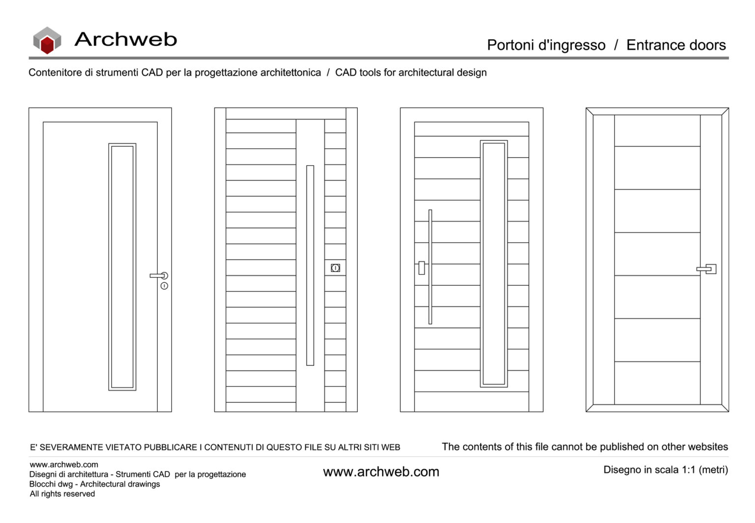 Entrance doors dwg - Archweb cad
