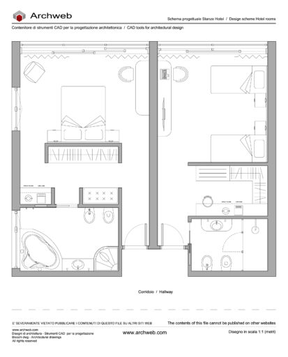 Hotel rooms 05 - Archweb dwg